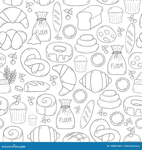 Vector Cartoon Pastry Bakery Shop Stock Vector Illustration Of Bakery