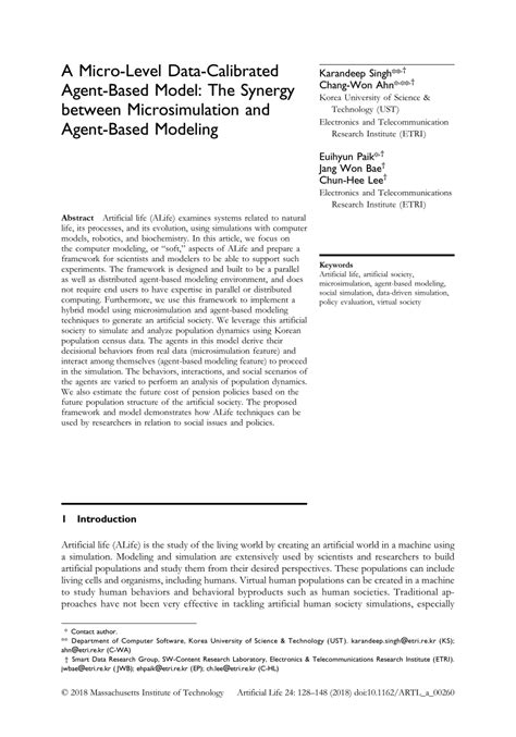 Pdf A Micro Level Data Calibrated Agent Based Model The Synergy Between Microsimulation And