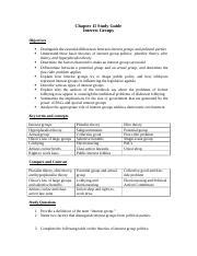 AP Chapter 11 Study Guide Doc Chapter 11 Study Guide Interest Groups