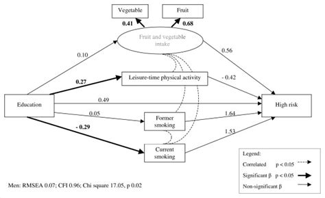 Structural Equation Model Of High Risk Adiposity Among Men In Relation
