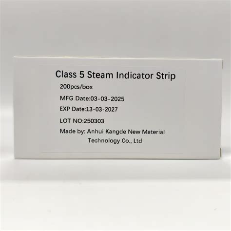 Sterilization Monitoring System Class 5 Type 5 Chemical Steam Indicator