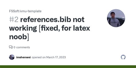 Referencesbib Not Working Fixed For Latex Noob · Issue 2 · F5soft