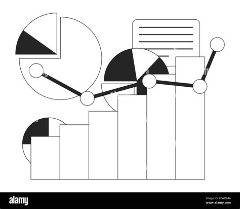 Trend Forecasting Flat Line Black White Vector Icon Stock Vector Image