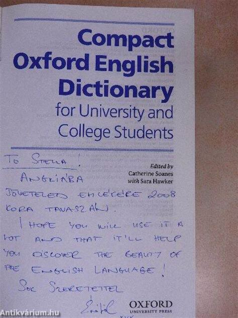 Catherine Soanes Compact Oxford English Dictionary For University And