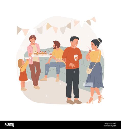 Home Party Isolated Cartoon Vector Illustration Human Communication