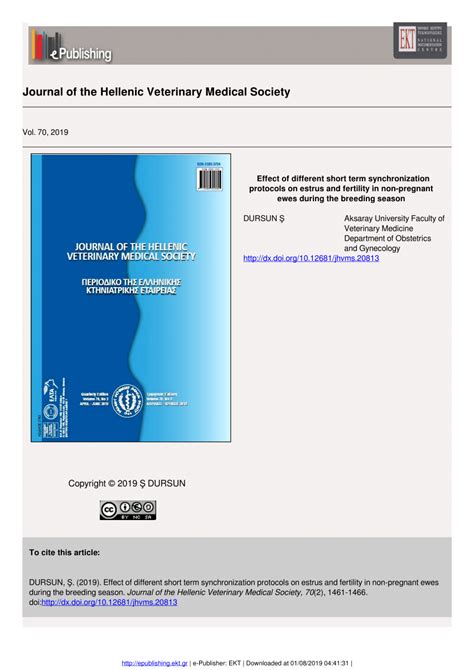 Pdf Effect Of Different Short Term Synchronization Protocols On