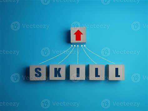 Increase Skills Growth Arrow With New Skills Business Concept