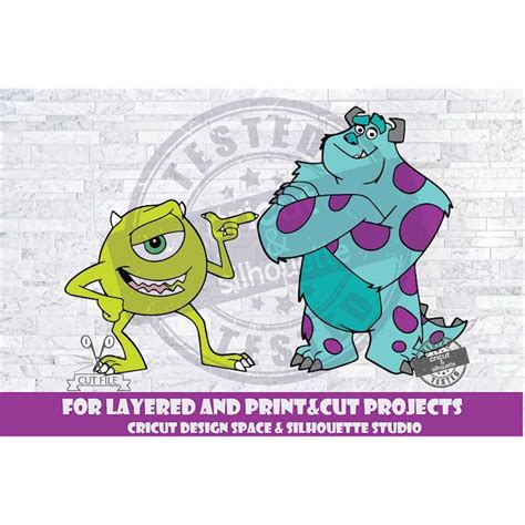 Monsters Inc Svg Mike And Sully Svg Design Files For Cricut Inspire