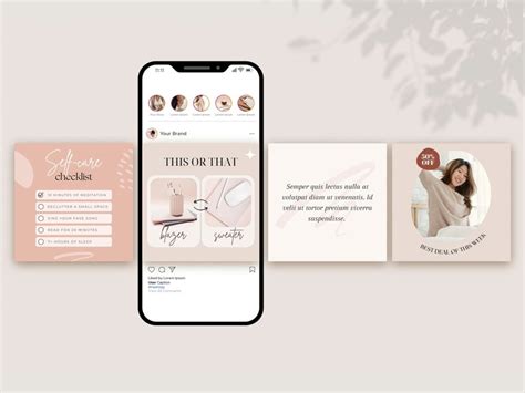 Wellness Instagram Template Wellness Instagram Posts Canva Etsy