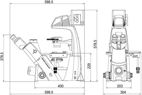 Bds500 Inverted Biological Microscope Dimension Vital Vision
