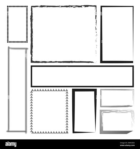 Diverse Rectangular Frames Borders Featuring Clean Geometric Shapes Rectangular Frames To