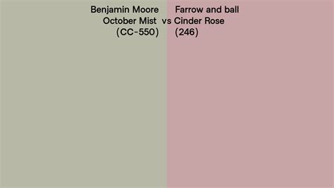 Benjamin Moore October Mist Cc 550 Vs Farrow And Ball Cinder Rose