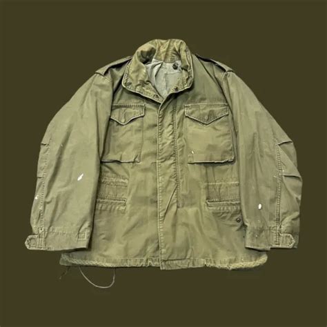 Vintage Vietnam War Era Us Army Military M 65 Field Jacket Ww2 Og107
