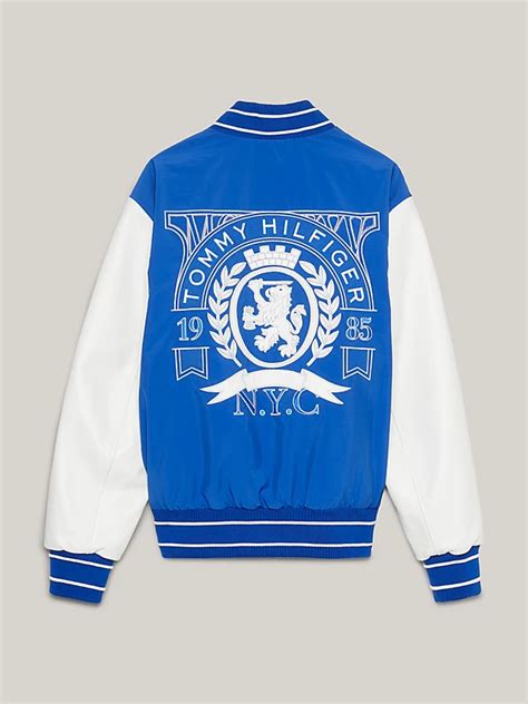 Crest Relaxed Fit Varsity Jacket Blue Tommy Hilfiger