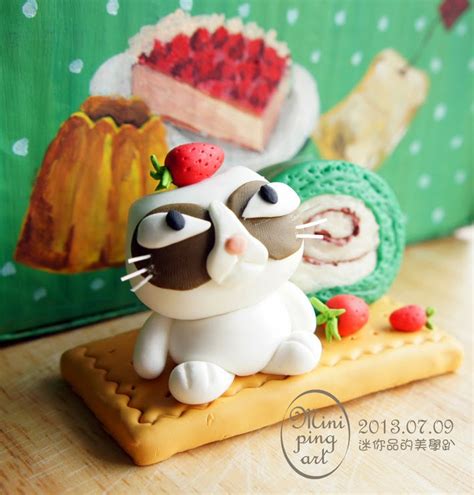 迷你品。黏土羊毛氈手作繪畫 7月 2013