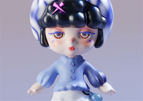 【原创】卡通ip模型 Q版可爱模型 孩子 女模型库 Blenderblend模型下载 Cg模型网