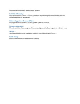 Drupal Vs Sitecore Comparisons Pdf