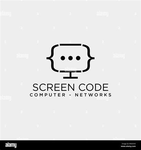 Code Programming Monitor Simple Logo Template Vector Illustration Icon