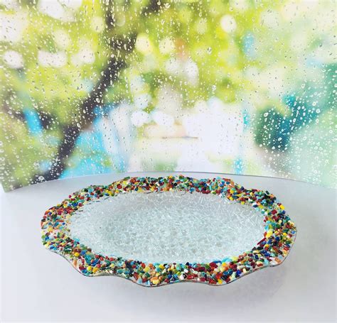 Fused Glass Wavy Bowl Glass Bowl Table Decor Fused Glass Art