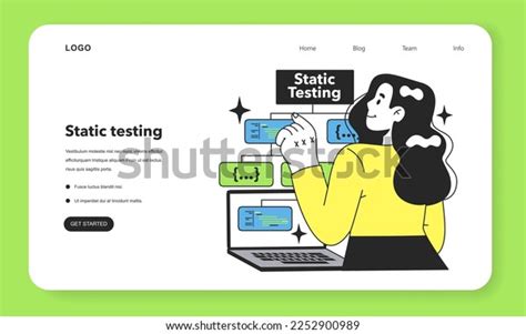 Static Testing Web Banner Landing Page Stock Vector Royalty Free Shutterstock