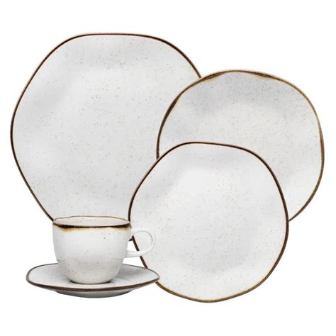 Aparelho de Jantar Chá Oxford Ryo Maresia Porcelana 30 Peças OXFORD