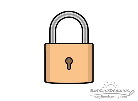 How To Draw A Lock Step By Step Easylinedrawing