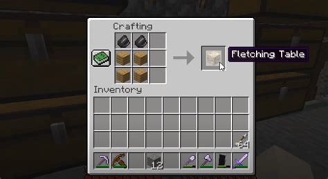 How To Make A Fletching Table Minecraft Recipe