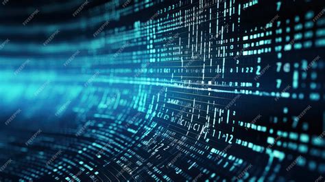 Premium Photo An Abstract Digital Background With Binary Code And Ai Algorithms Running In The