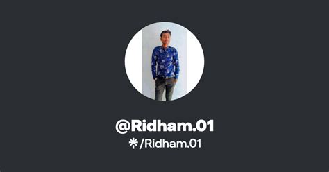 Ridham01 Twitter Instagram Linktree
