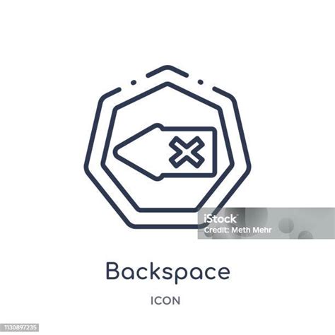 Ikon Ruang Belakang Linear Dari Koleksi Kerangka Panah Vektor Backspace
