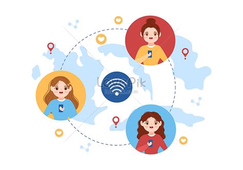 인트라넷 인터넷 네트워크 연결 그림 일러스트 무료 다운로드 Lovepik