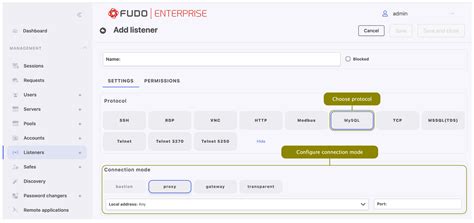 Setting Up The Mysql Listener — Fudo Enterprise 5 4 System Documentation