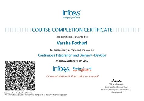 Pothuri Abhinaya Varsha On Linkedin Devops Infosysspringboard