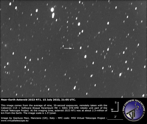 Near Earth Asteroid 2023 Nt1 Extremely Close Encounter A Image 15
