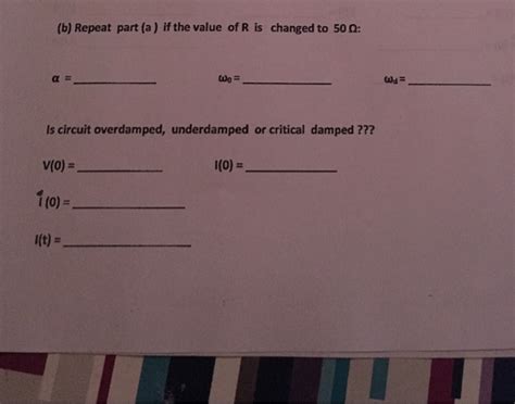 Solved A For The RLC Series Circuit Shown In Figure Chegg