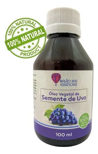 Óleo Vegetal Semente De Uva 100 Puro 100ml MercadoLivre