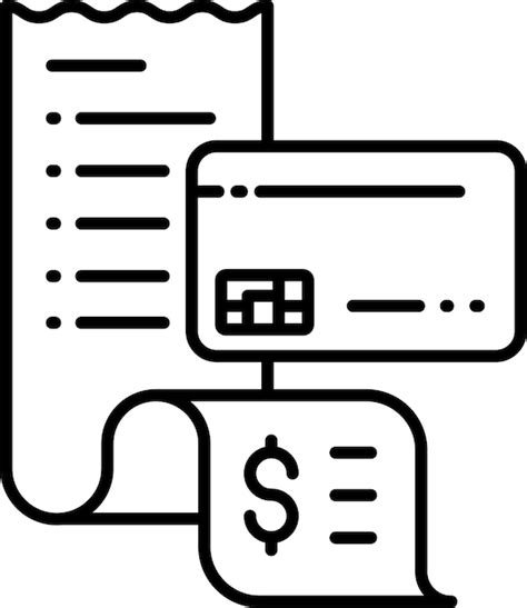 Carte De Paiement Icône Dillustration Vectorielle De Contour Vecteur