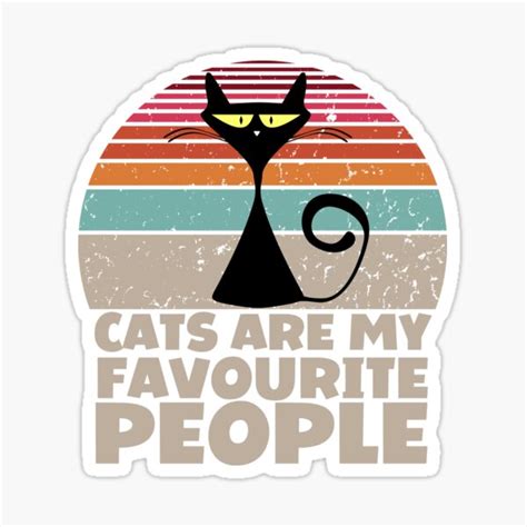 Cats Are My Favourite People Sticker For Sale By Aleczka Redbubble