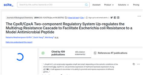 The Cpxr Cpxa Two Component Regulatory System Up Regulates The