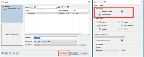 import type convert model and file options disabled with 3dsmax igs in