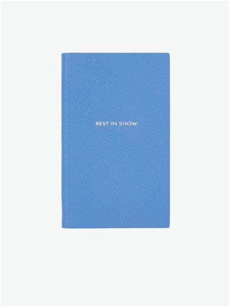 Smythson Best In Show Panama Notebook In Nile Blue