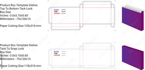 Product Box Template Dieline Box Design Cardboard Box Template
