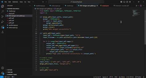 Video Aravind Racharla On Linkedin Python Pdfmanipulation Csedge Internship