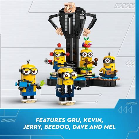 LEGO 75582 Despicable Me 4 Brick Built Gru And Minions Building Toy Set