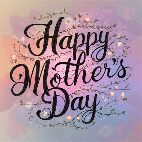 Premium Photo Happy Mothers Day Special Typography Illustration