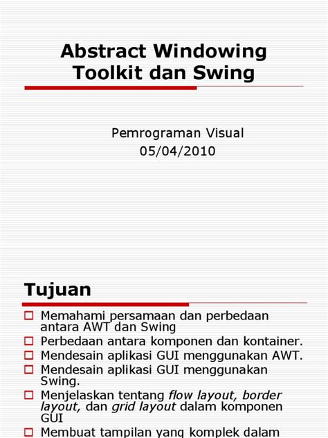Abstract Windowing Toolkit Dan Swing Pdf Komputer
