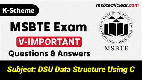 313301 Dsu Data Structure Using C Manual Answers 2025 Msbte All Clear