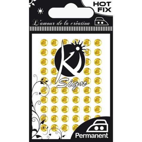 Strass Termoprzylepny Materiał Ø 5mm Złoty 60 Sztuk Ki Sign Złoty