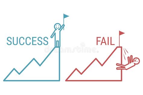 Success And Fail Stock Vector Illustration Of Icons 173923776