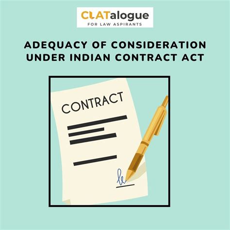 Adequacy Of Consideration Under Indian Contract Act Present And Past
